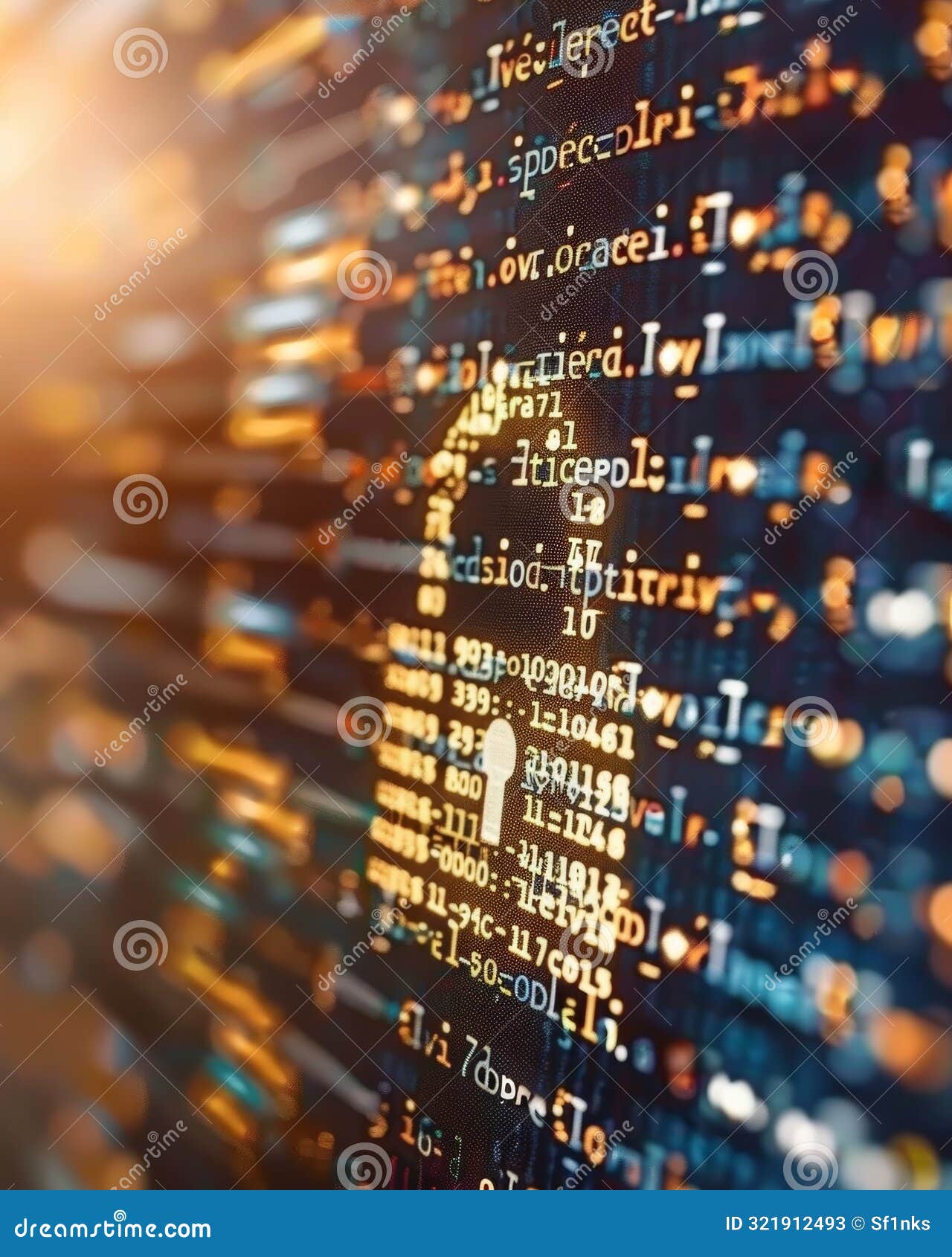 Close-up of Computer Code on a Screen with a Shallow Depth of Field, Highlighting the Concept of ...