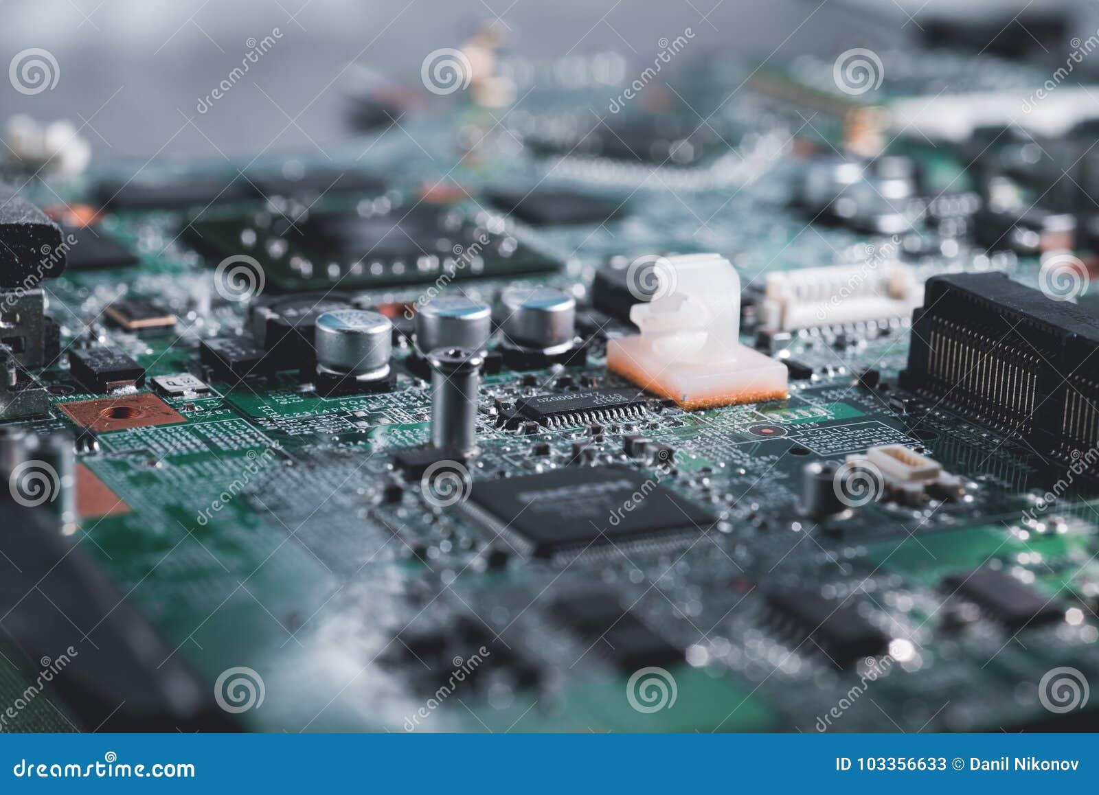 Computer Circuit Board.High Technology Stock Image - Image of ...