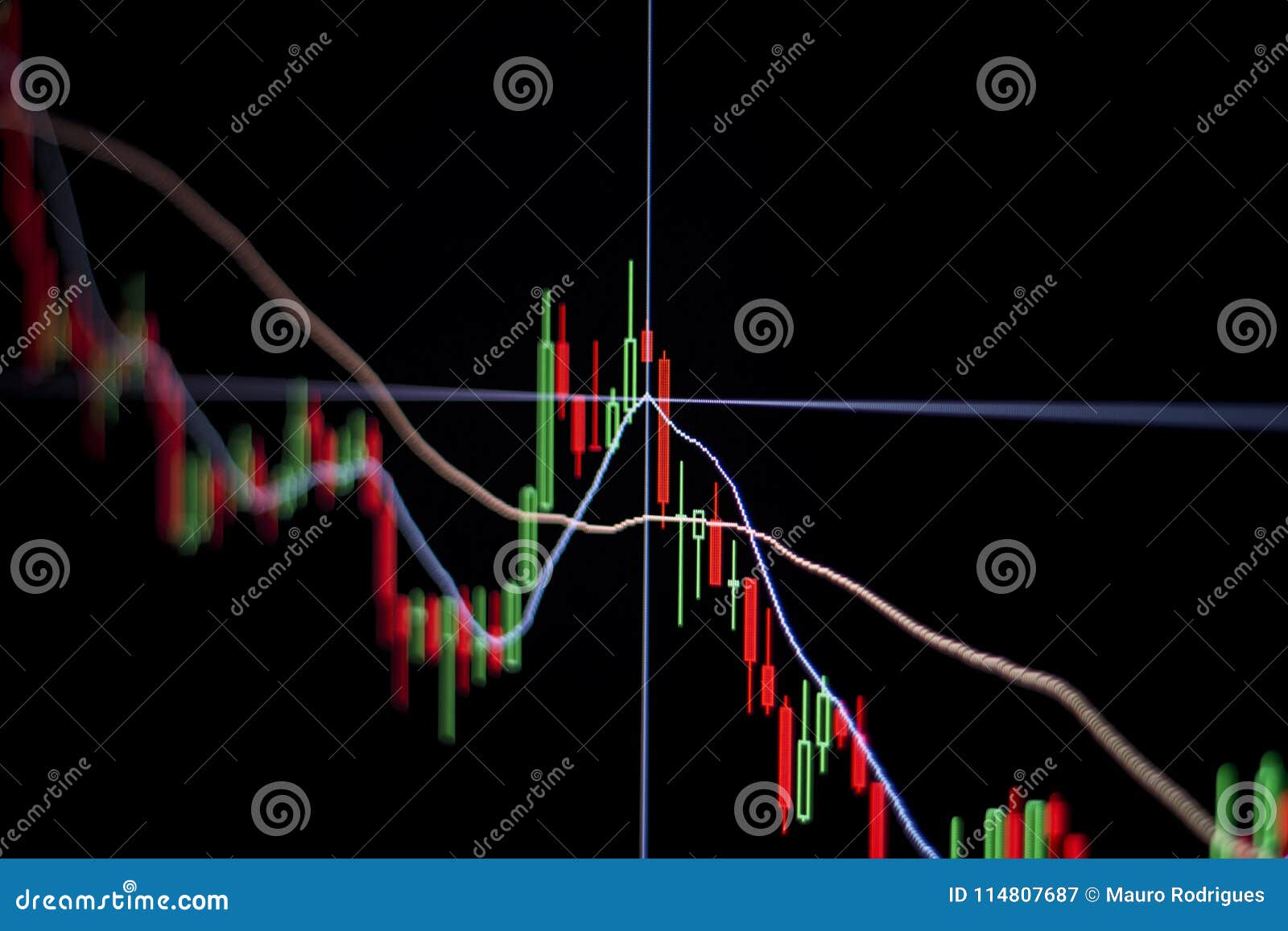 Close up of computer graph stock image. Image of currency - 114807687