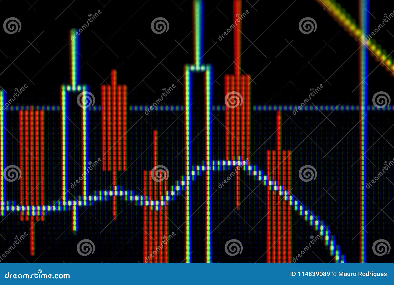 Close up of computer graph stock image. Image of corporate - 114839089