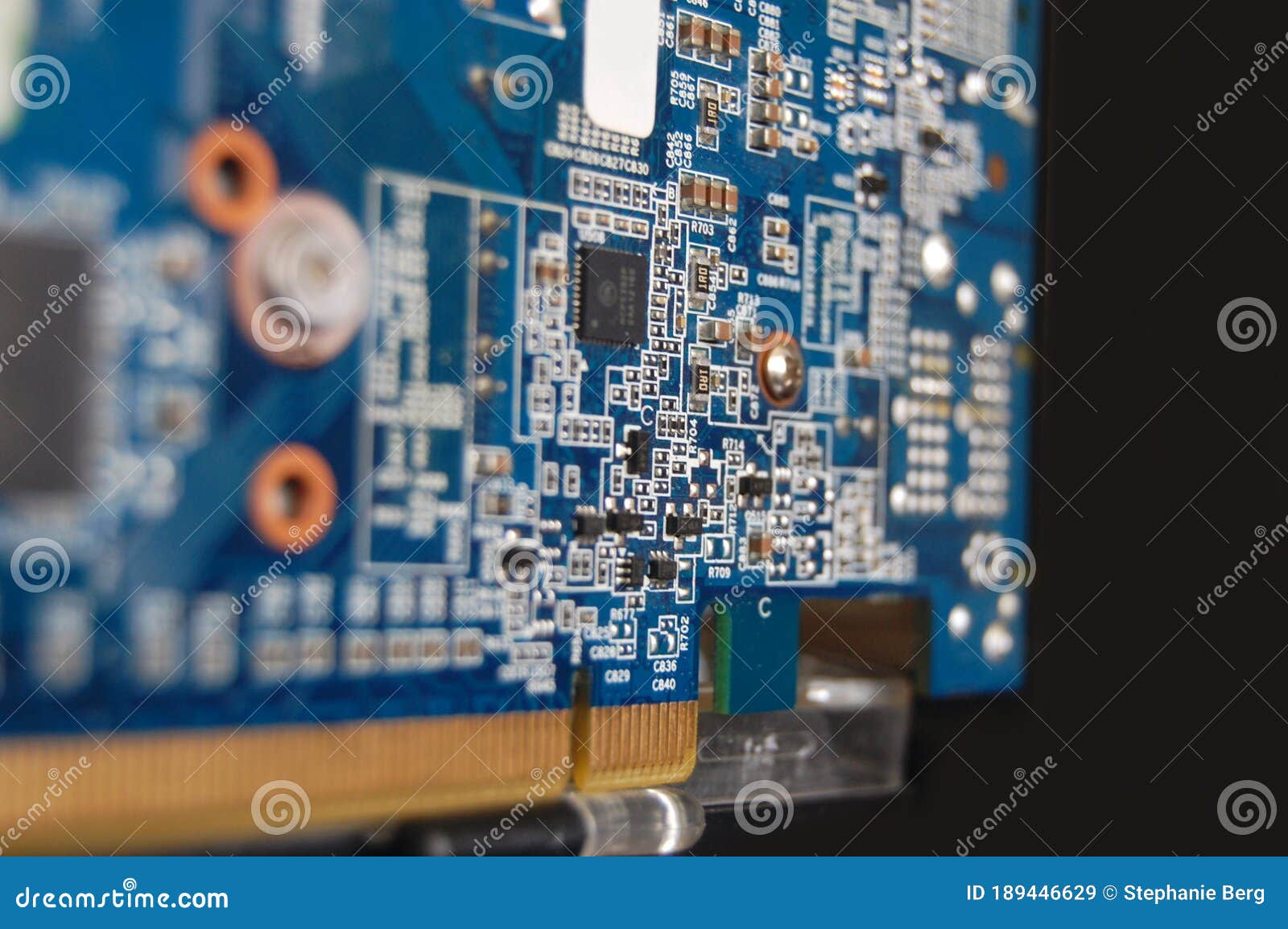 Close-up of a Computer Graphics Card High Tech Stock Image - Image of ...