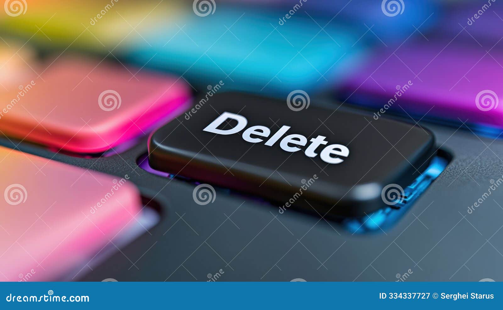 A Close Up of a Computer Keyboard with the Delete Key Highlighted, AI ...