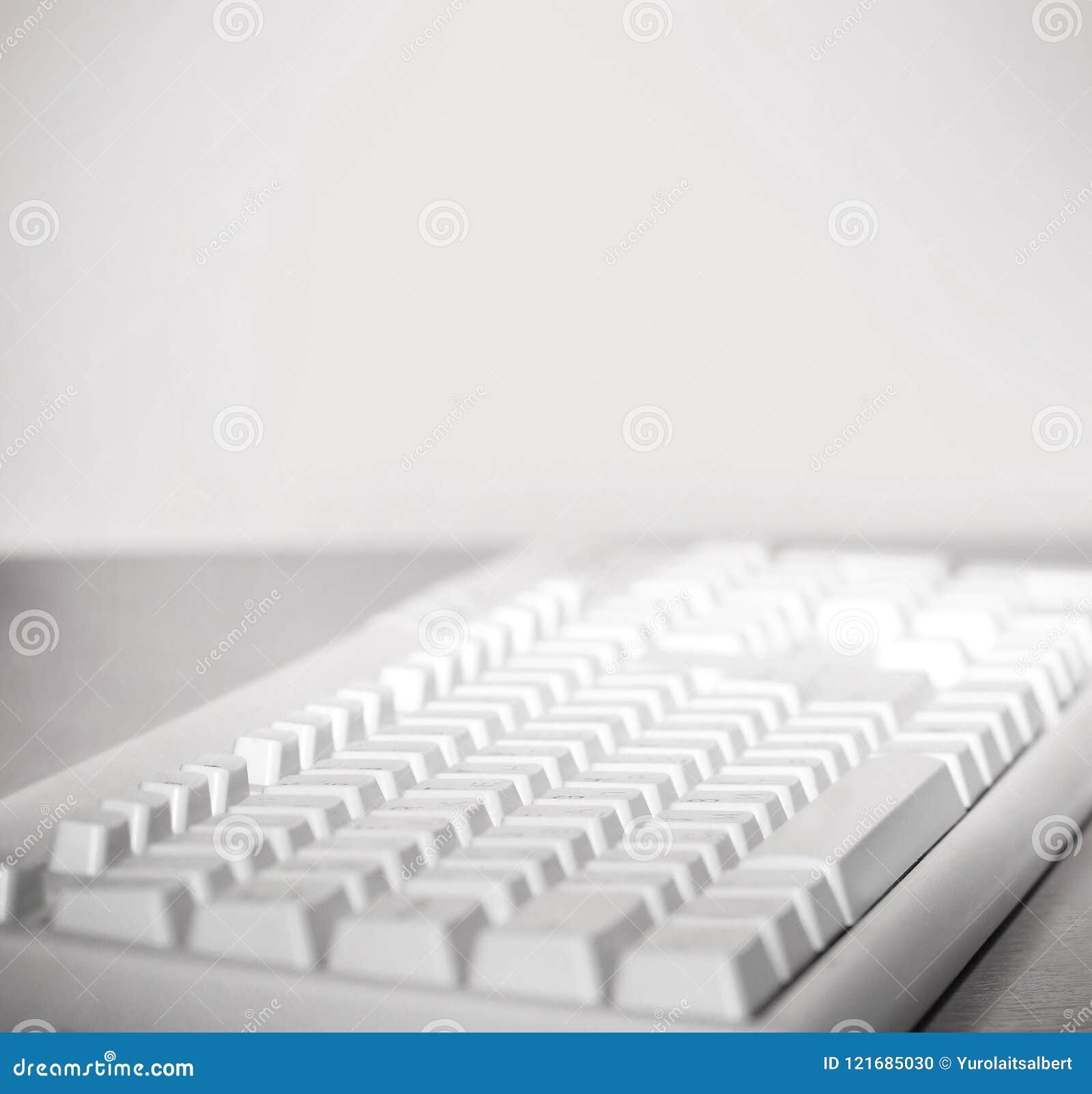 Close Up. Computer Keyboard on Gray Background Stock Photo - Image of ...