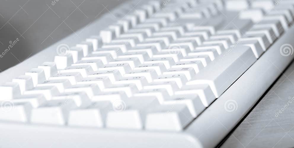 Close Up. Computer Keyboard on Gray Background Stock Photo - Image of ...