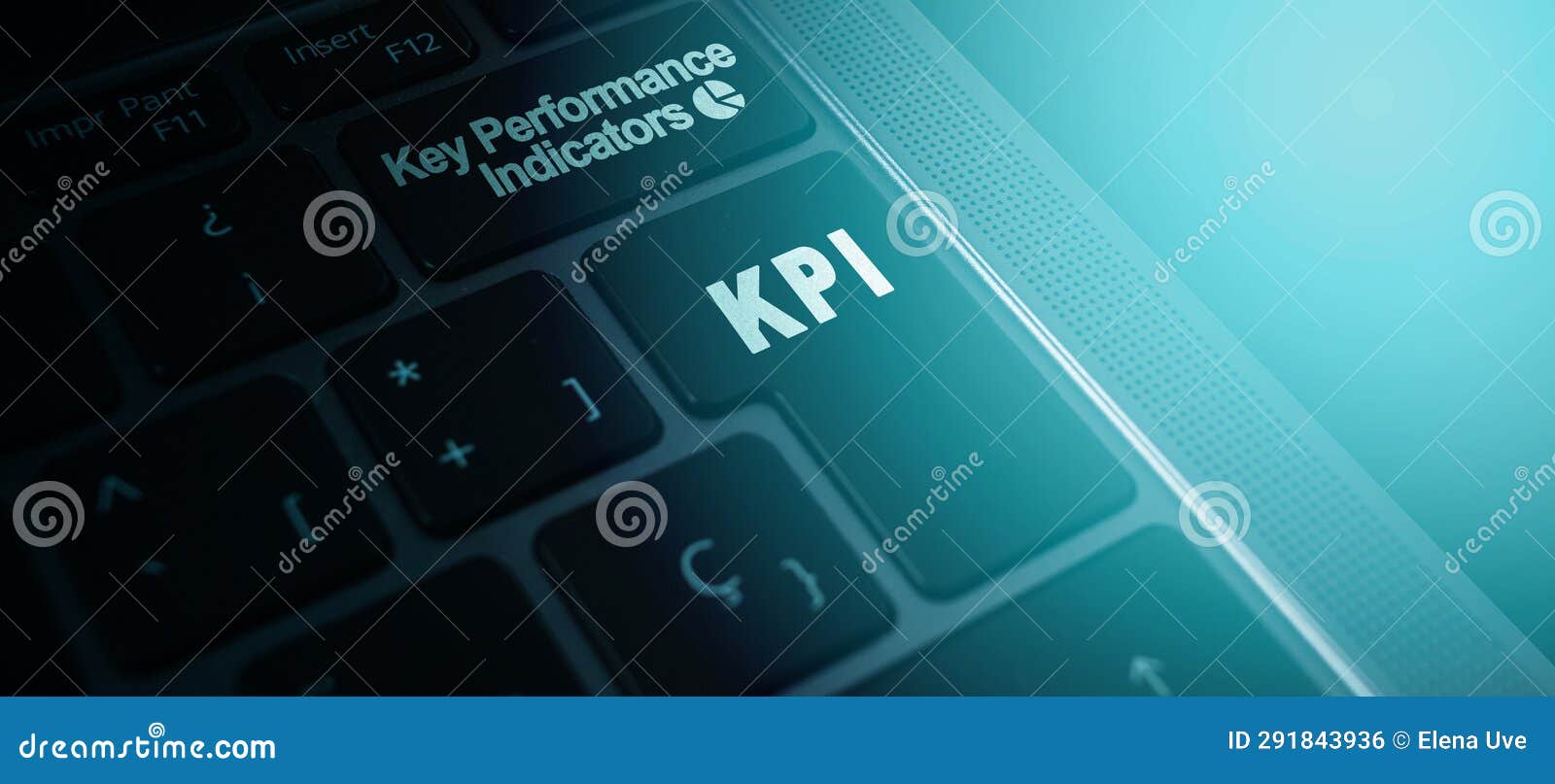 Close Up of Computer Keyboard with KPI Text on Button. Stock Photo ...