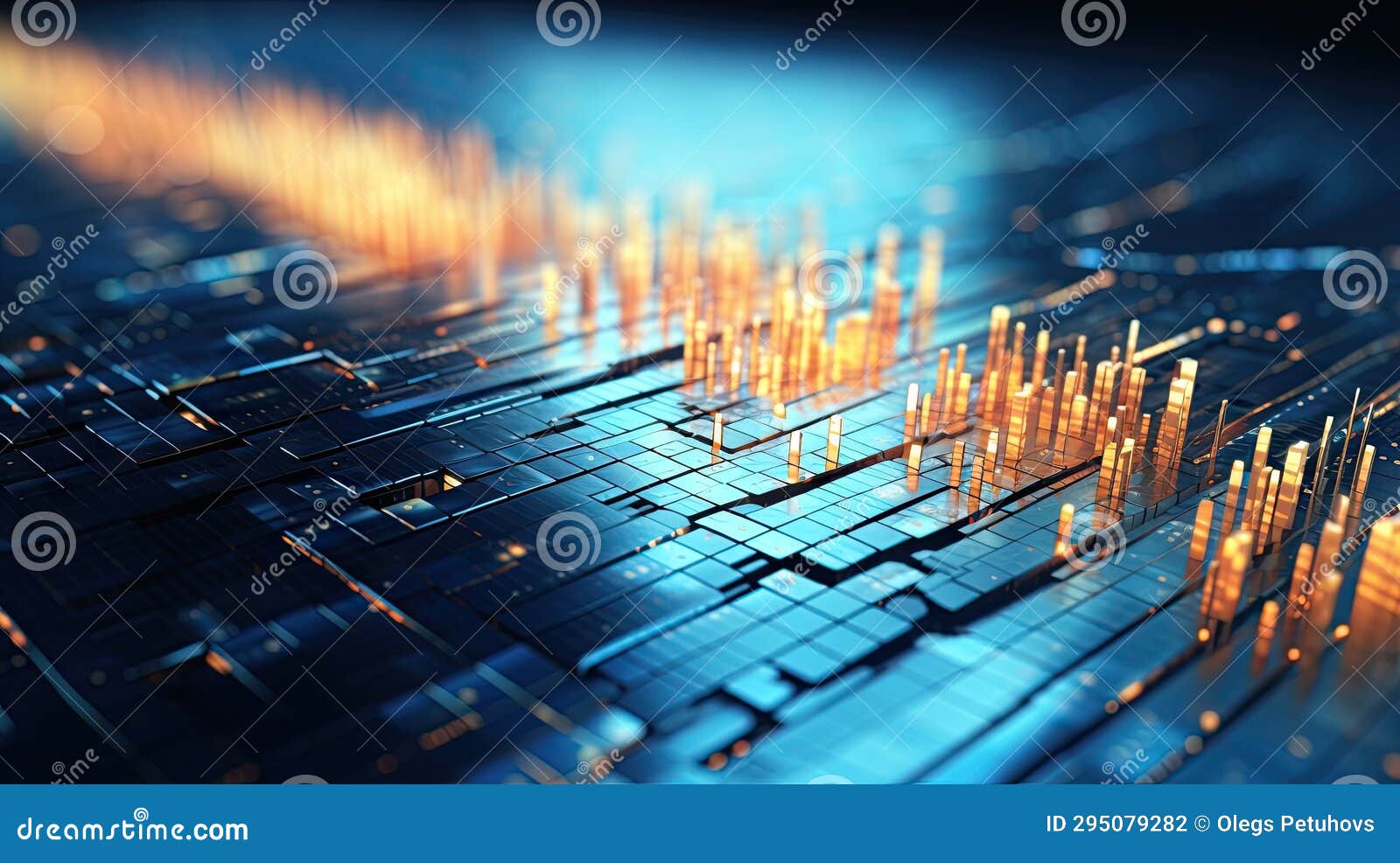 A Close Up of a Computer Keyboard with Many Rows of Gold Bars ...