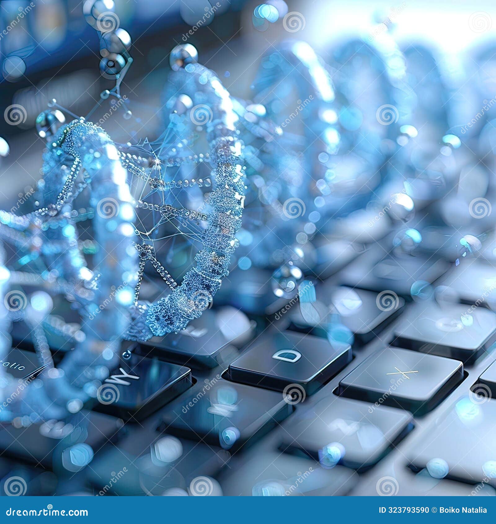 Close Up of a Computer Keyboard with Water Overflowing from Keys Stock ...