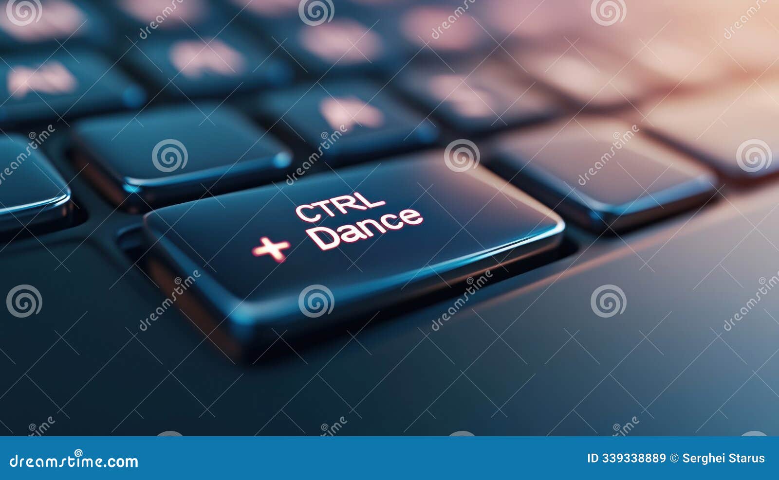 A Close Up Of A Computer Keyboard With The Word Curl Dance On It Ai