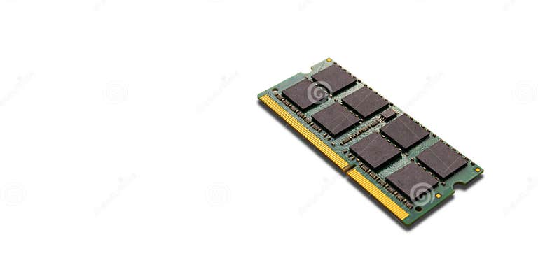 Close Up Computer, Laptop Memory, RAM on White Background. DDR RAM Random Access Memory Isolated ...