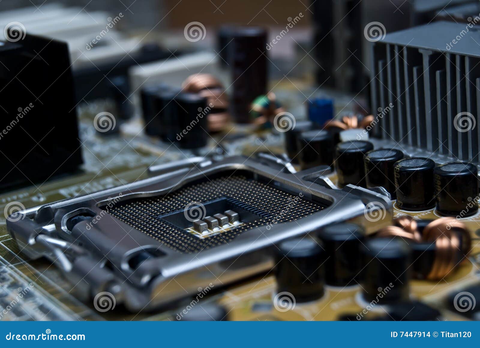 Close Up of Computer Mainboard Stock Photo - Image of chip, integrated ...