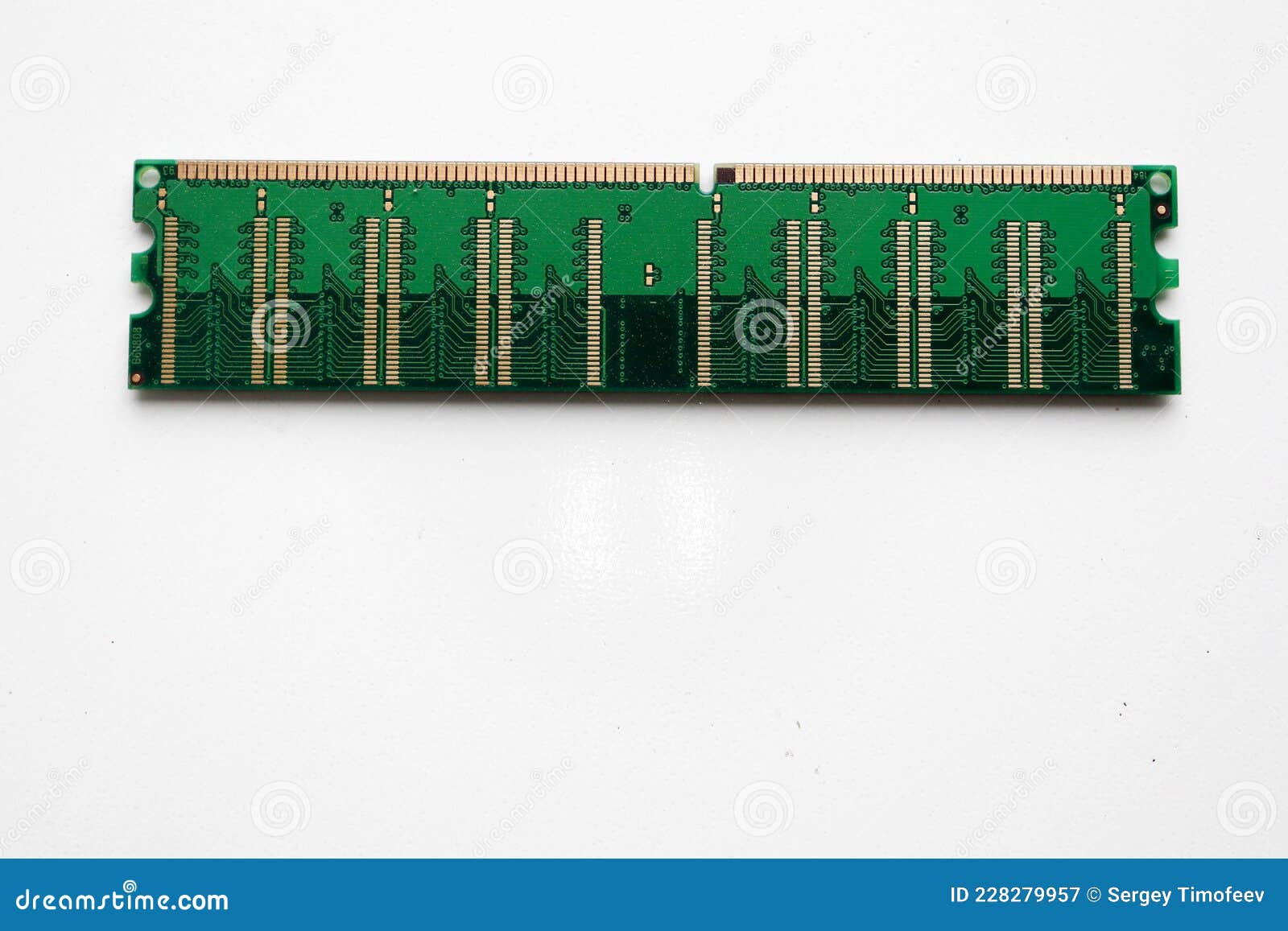Close Up of Computer Memory Board on White Table Background Stock Image ...