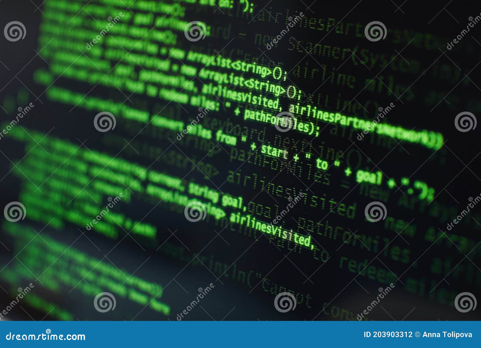 Computer Program on Computer Stock Photo - Image of coding, data: 203903312