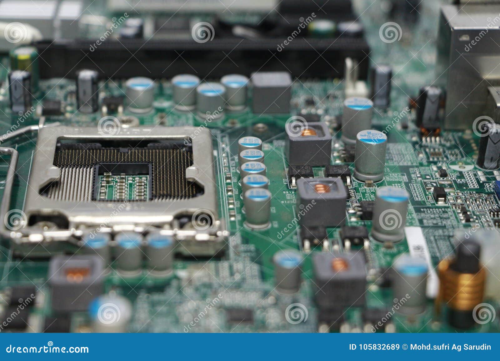 Close-up of Computer Motherboard Component Stock Image - Image of ...