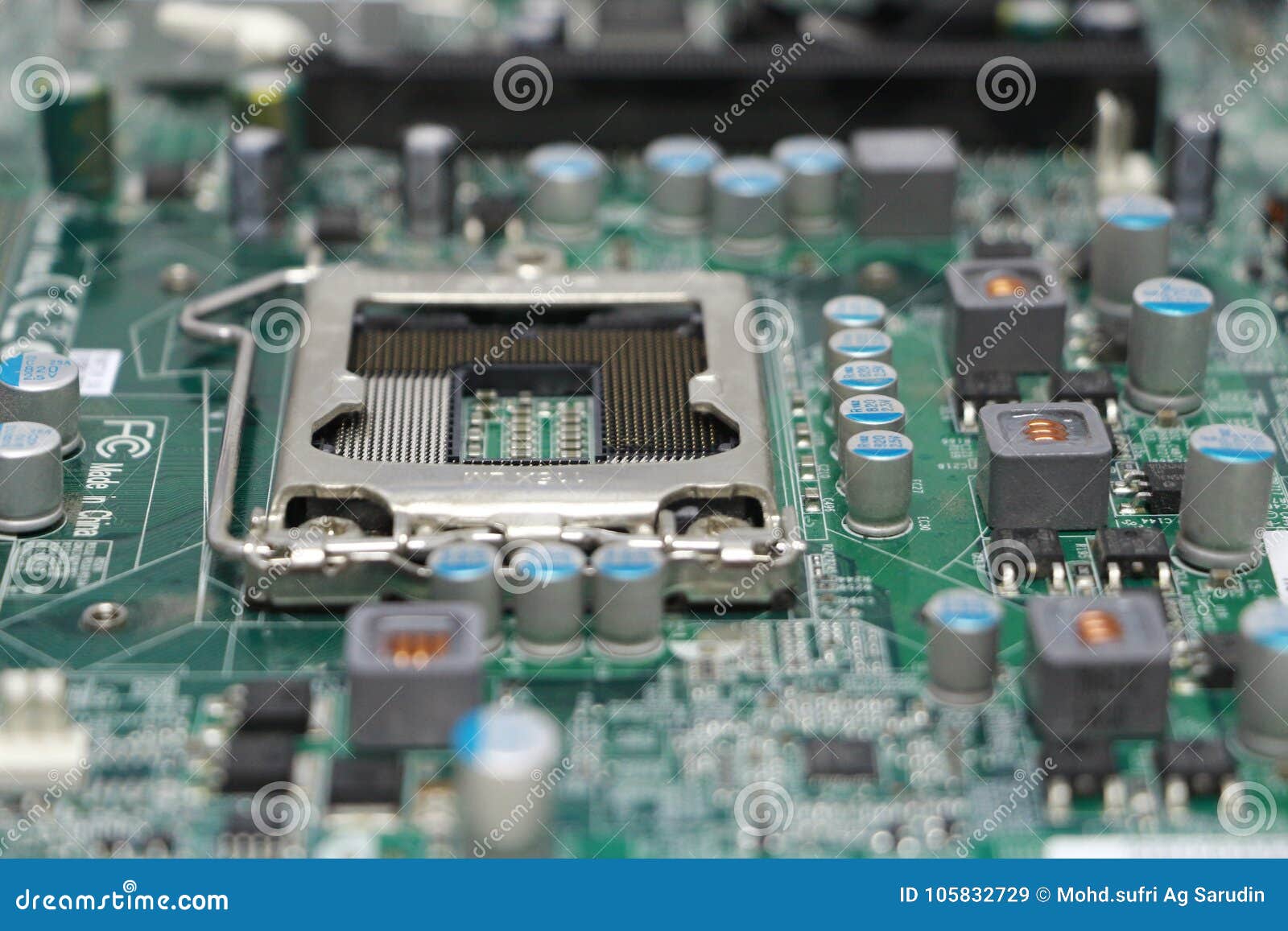 Close-up of Computer Motherboard Component Stock Image - Image of file ...
