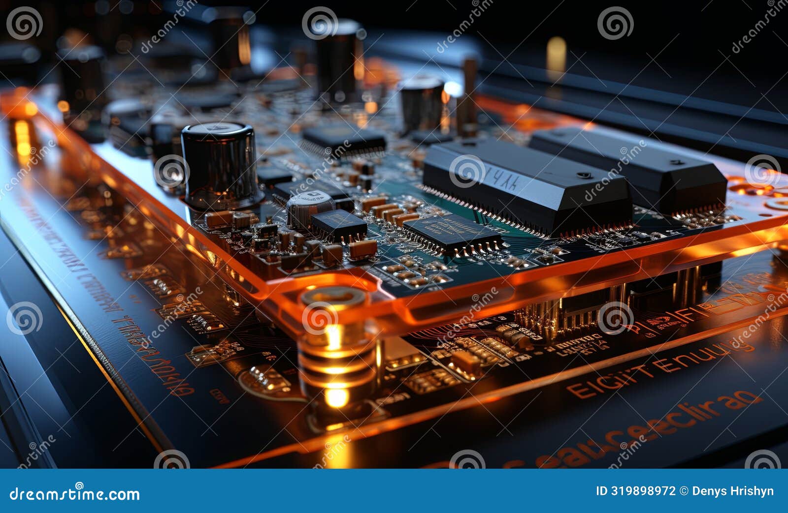 Close Up of a Computer Motherboard Stock Photo - Image of assembly ...
