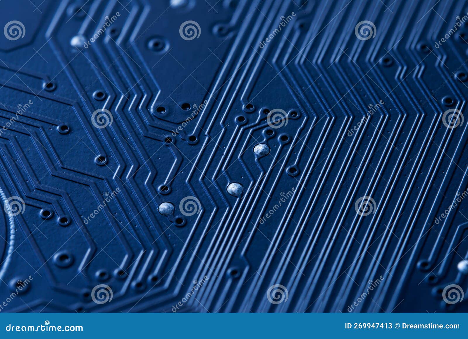 Close-up of Computer Motherboard Elements. View from Above Stock Image ...