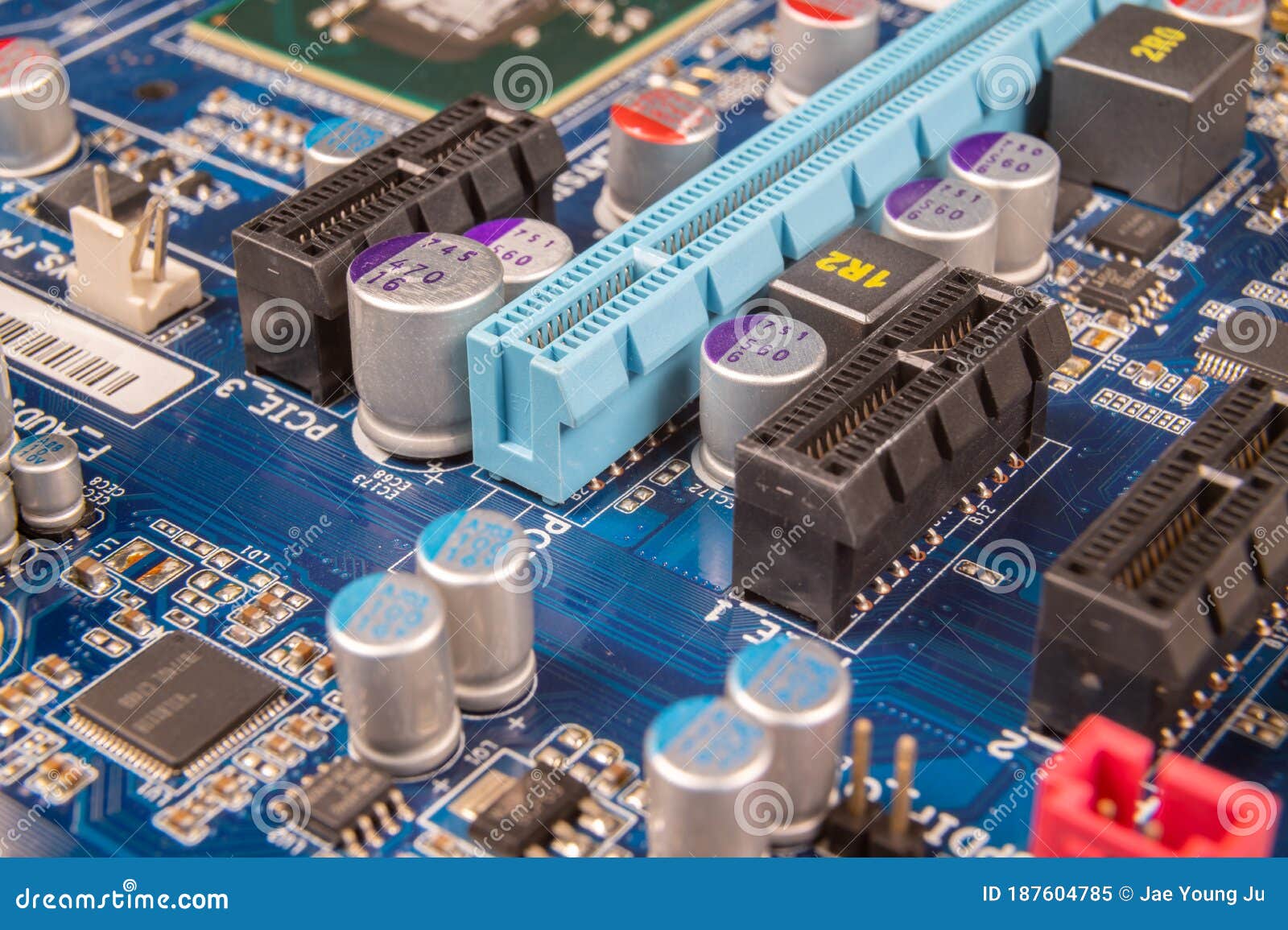 Close-up of a Computer Motherboard, Computer Industry Concept Stock ...
