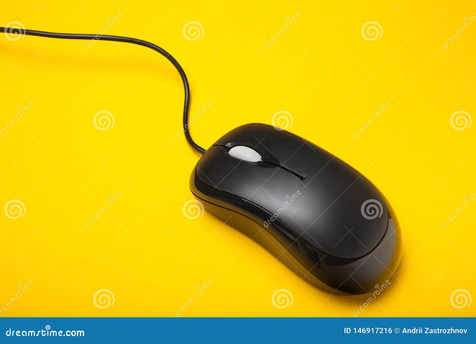 Close-up, Computer Mouse with Wire Stock Photo - Image of equipment ...