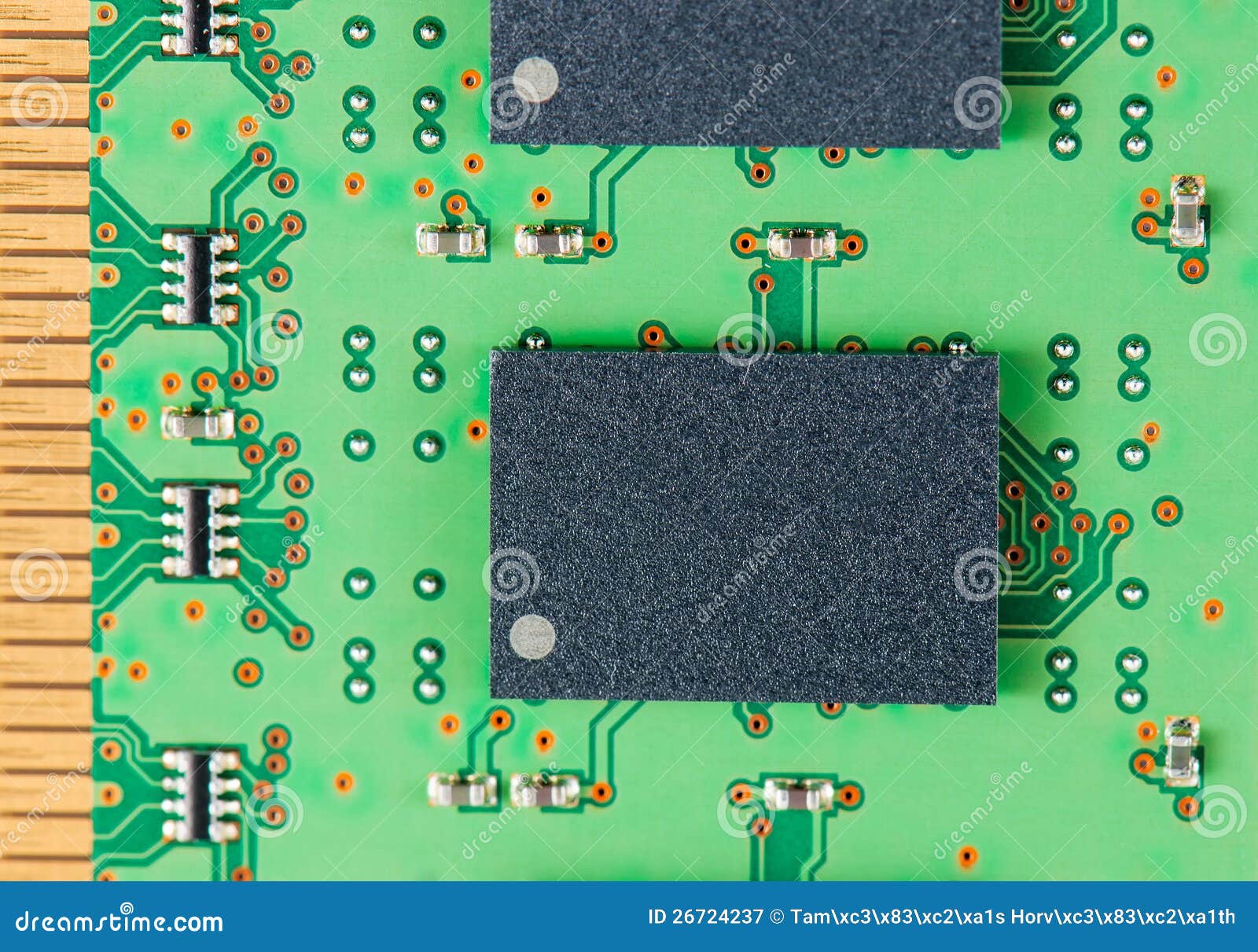 Close Up of a Computer Ram Memory Circuit Patterns Stock Image - Image ...