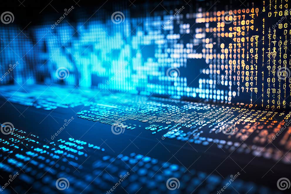 Close Up of Computer Screen with Many Dots on it. Generative AI Stock ...