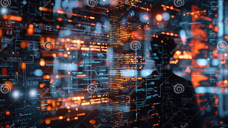 Close-up of Computer Screens with Code Displayed in the Background ...