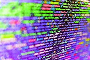 Close Up Of Computer Web Page Code Inside Of Html File The Concept Of 