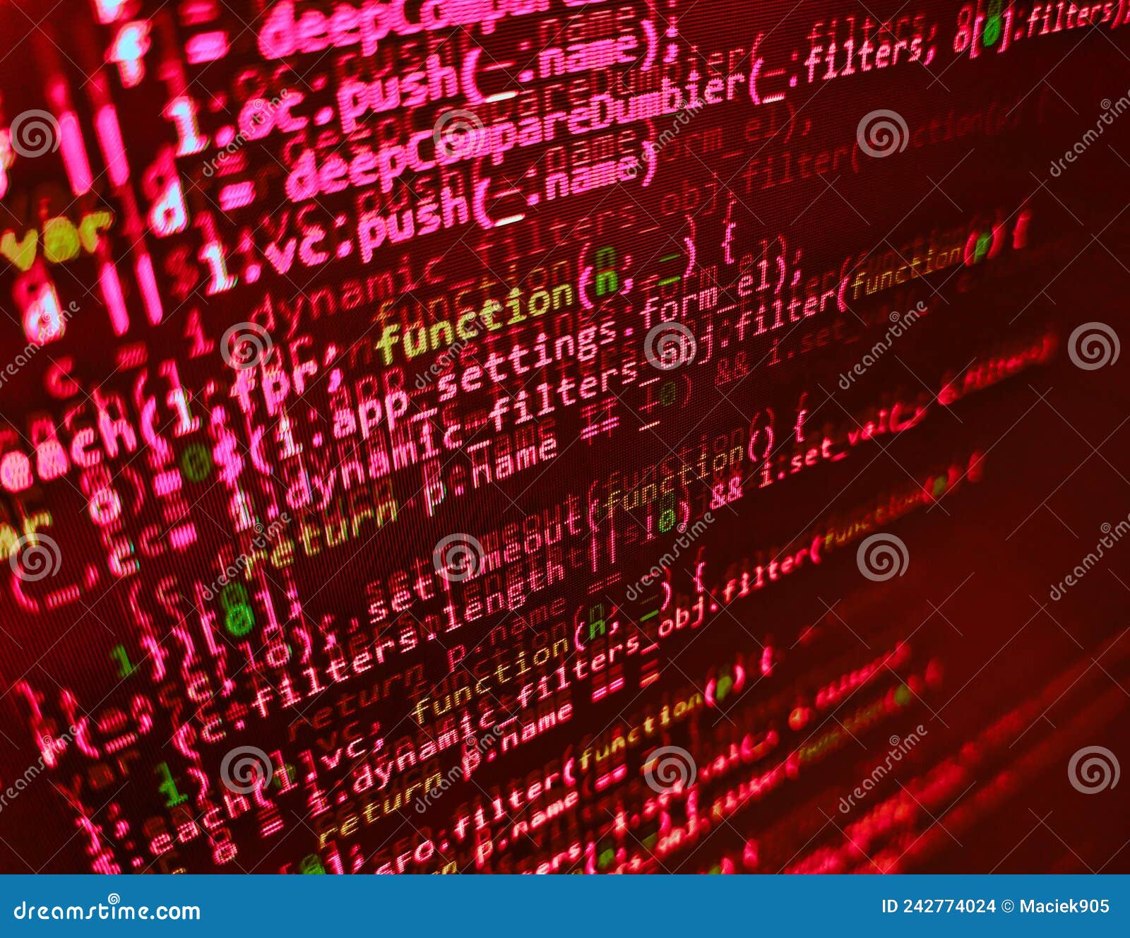 Close Up Of Computer Web Page Code Inside Of Html File Programmer Occupation Writing Program