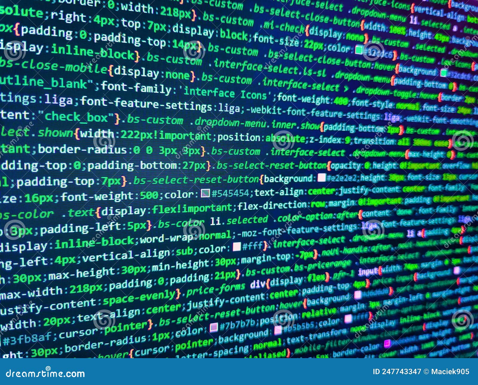 Close Up Of Computer Web Page Code Inside Of Html File Search Engine Optimization For Better