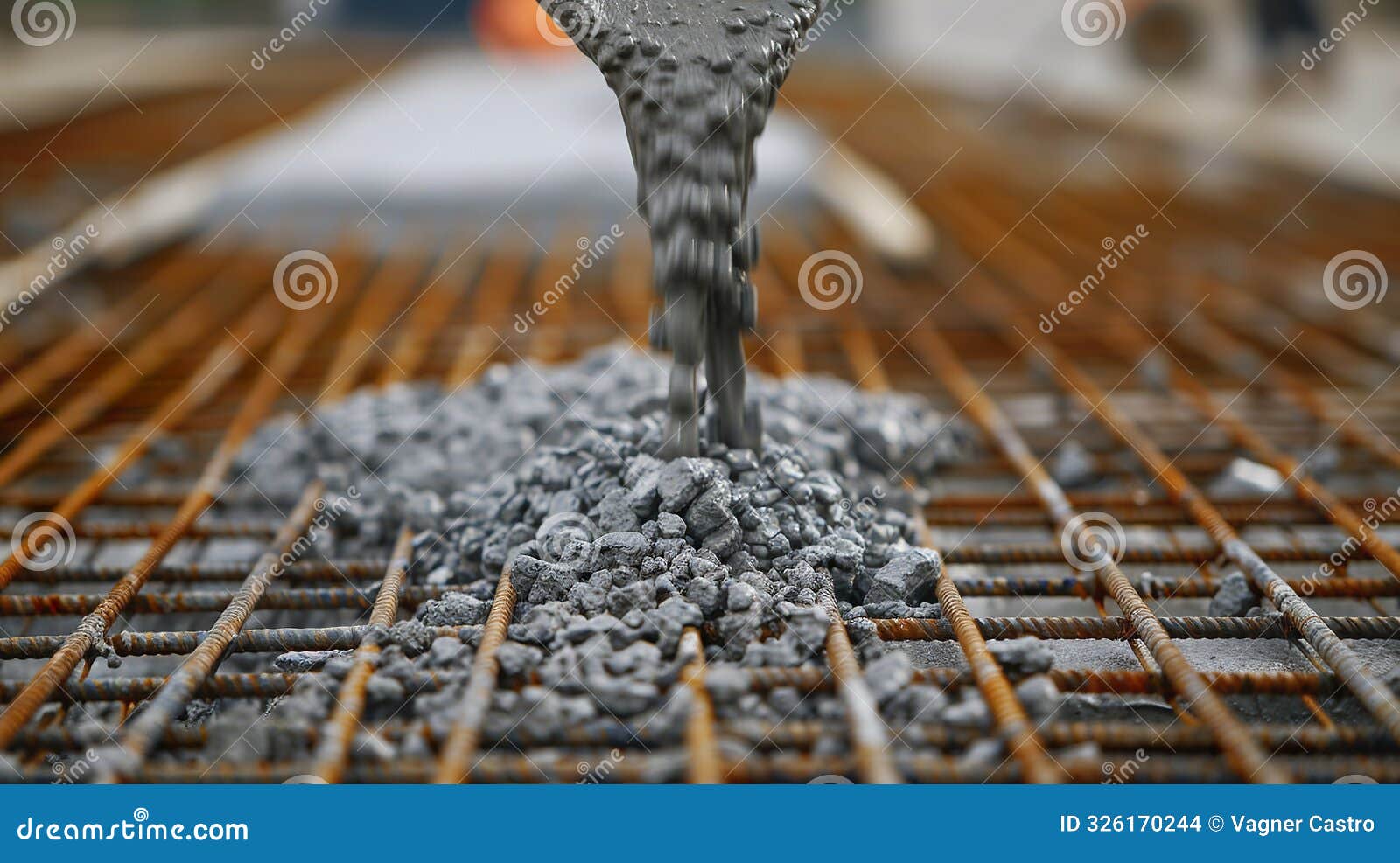 Close-up of Concrete Being Poured in a Construction Process Stock ...