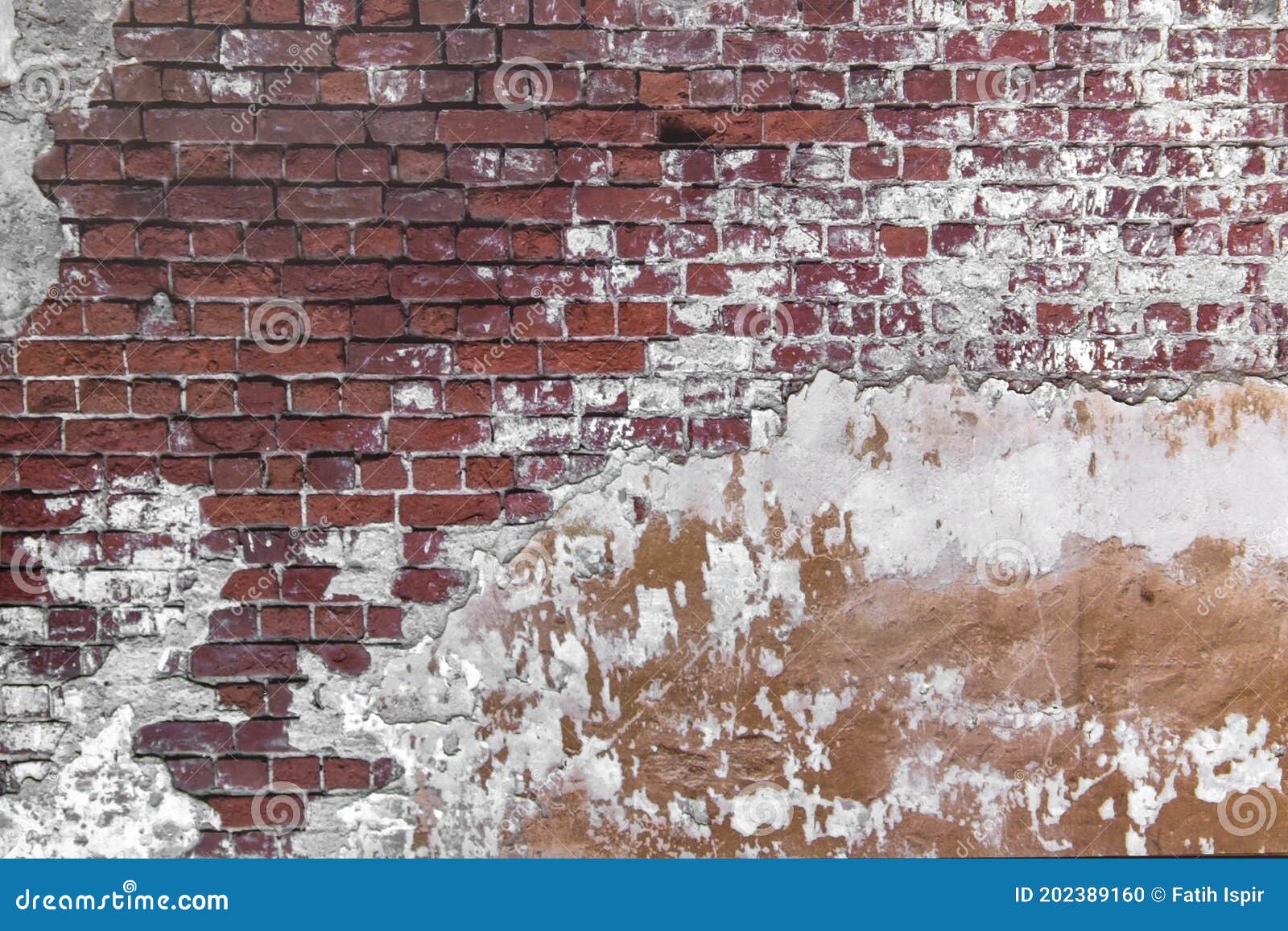 Close-up Concrete Exterior Cracked Seamless Pattern Dirty Plaster Brick ...