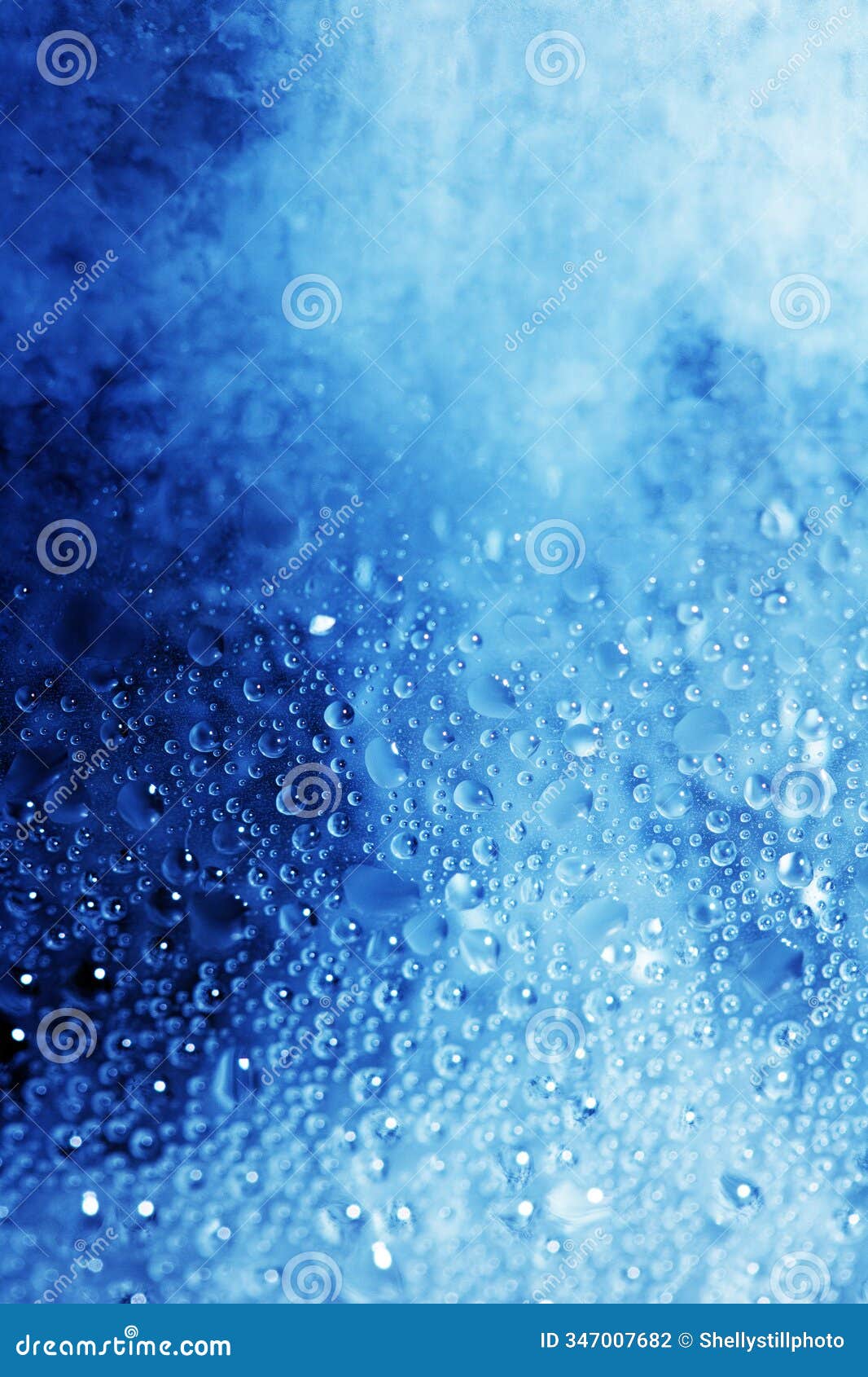 CLose Up of Condensation Bubbles and Marks on a Window Water Background ...