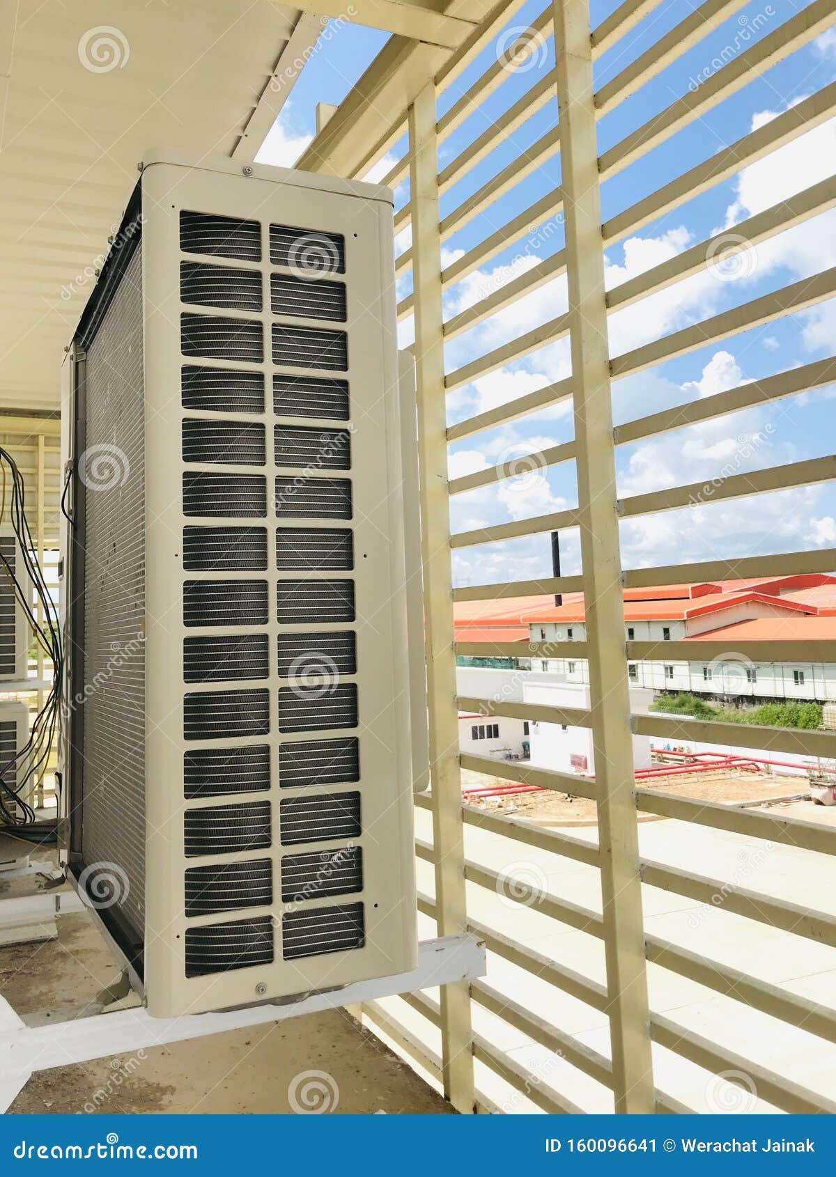 Close-up Condensing unit stock image. Image of cooler - 160096641