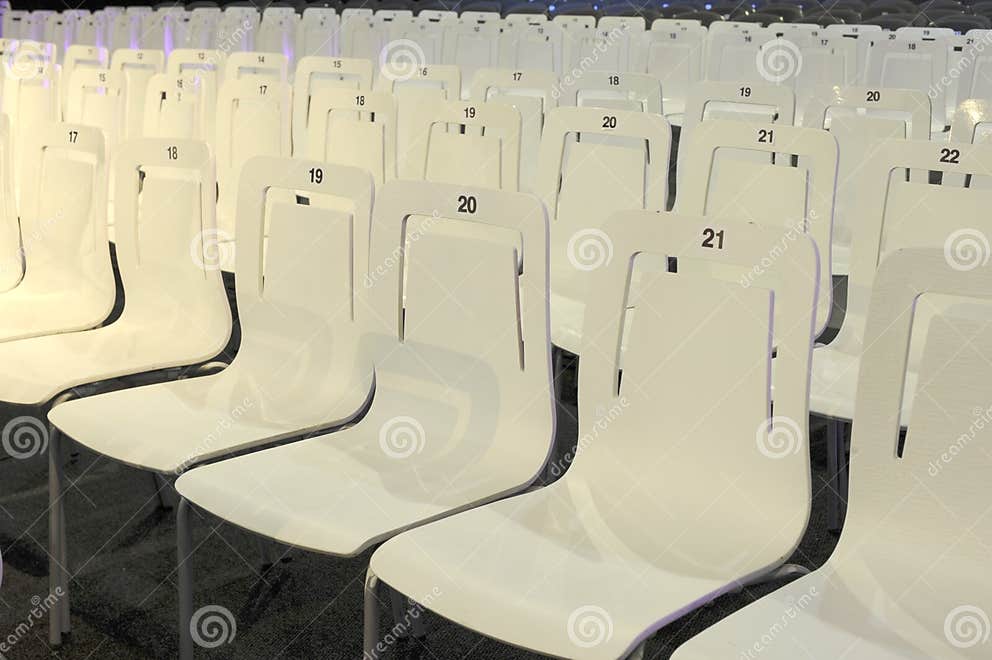 Close Up of Conference Chairs in Rows Stock Photo - Image of seminar ...