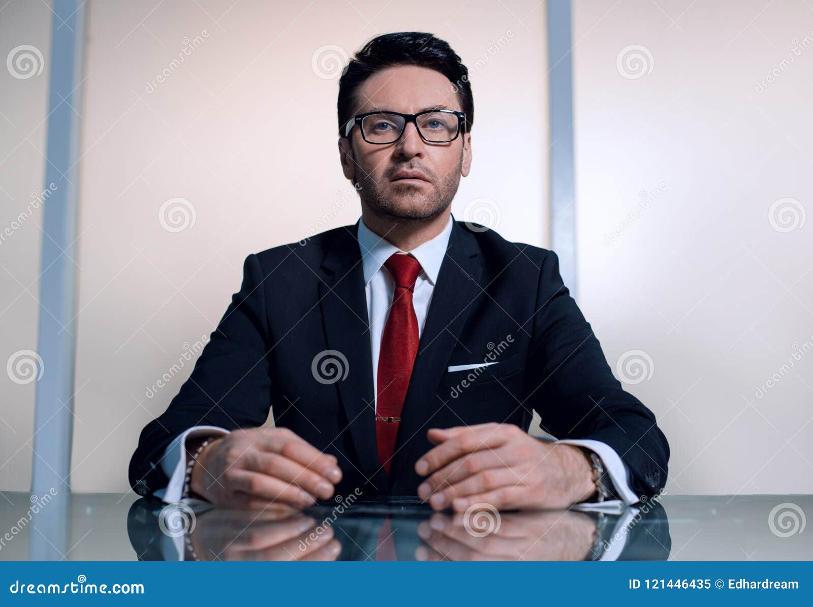 Close Up.confident Businessman Sitting at His Desk Stock Image - Image ... Close Up.confident Businessman Sitting at His Desk Stock Image - Image ...