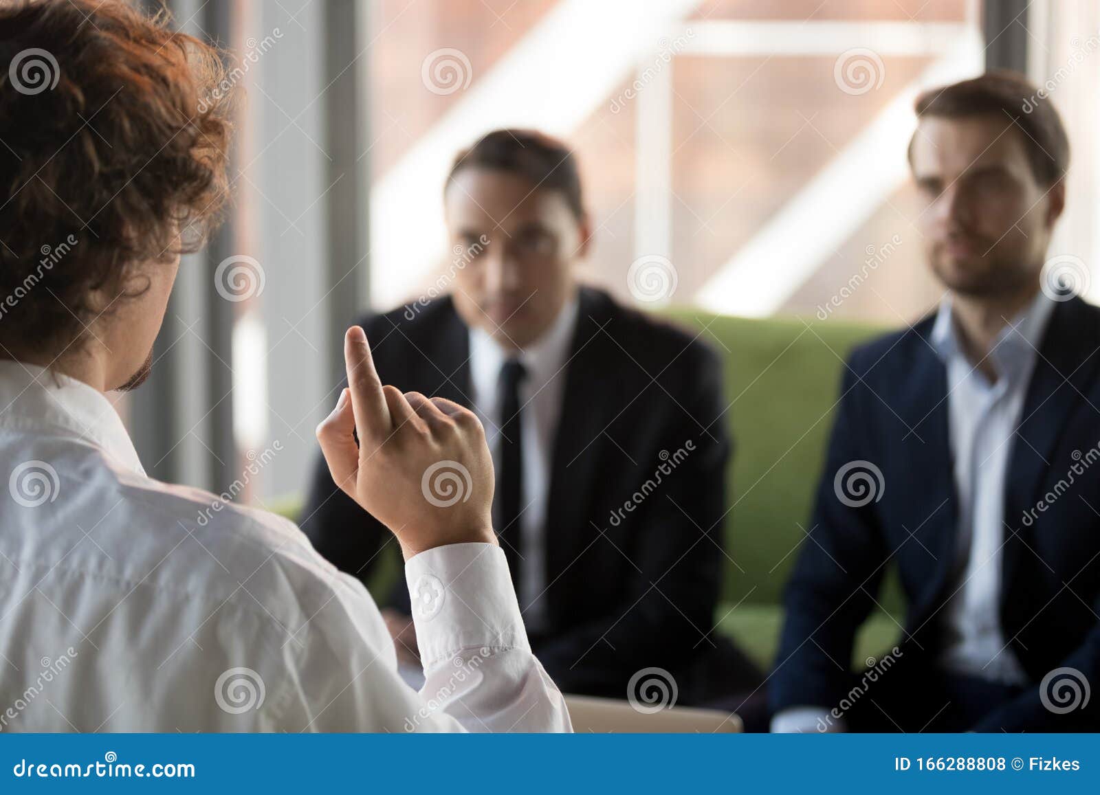 Close Up Confident Candidate Answering Hr Managers Questions in ...