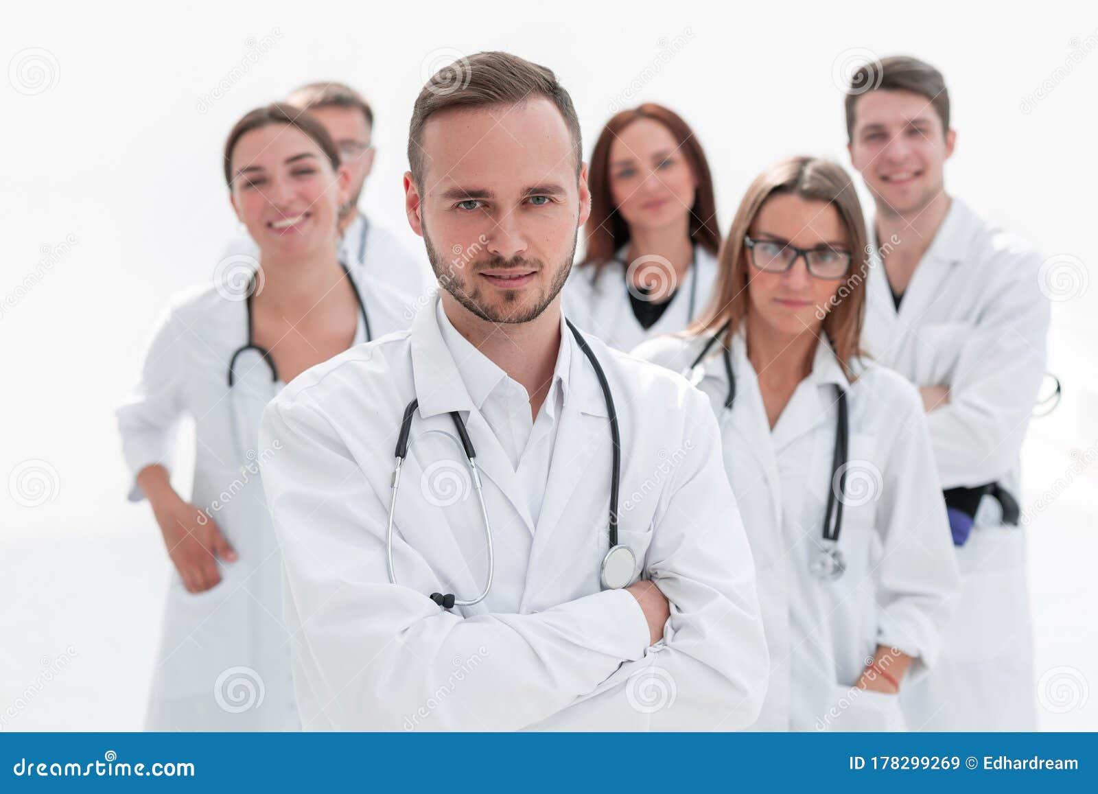 Close Up. Confident Group of Doctors Standing Together Stock Image ...