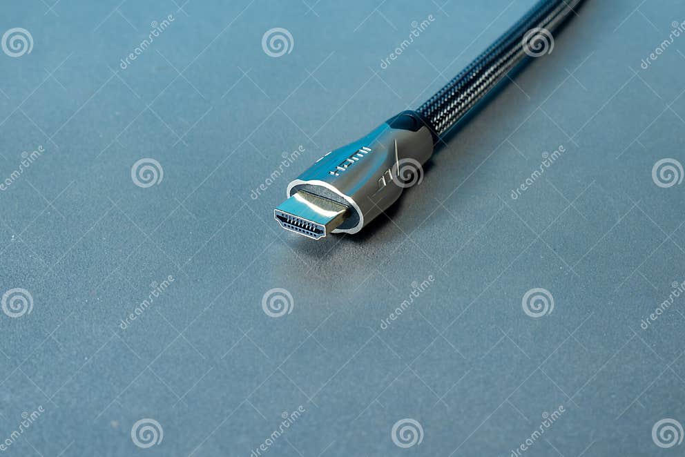 Close Up of a Connection Cable Hdmi Stock Image - Image of connector ...