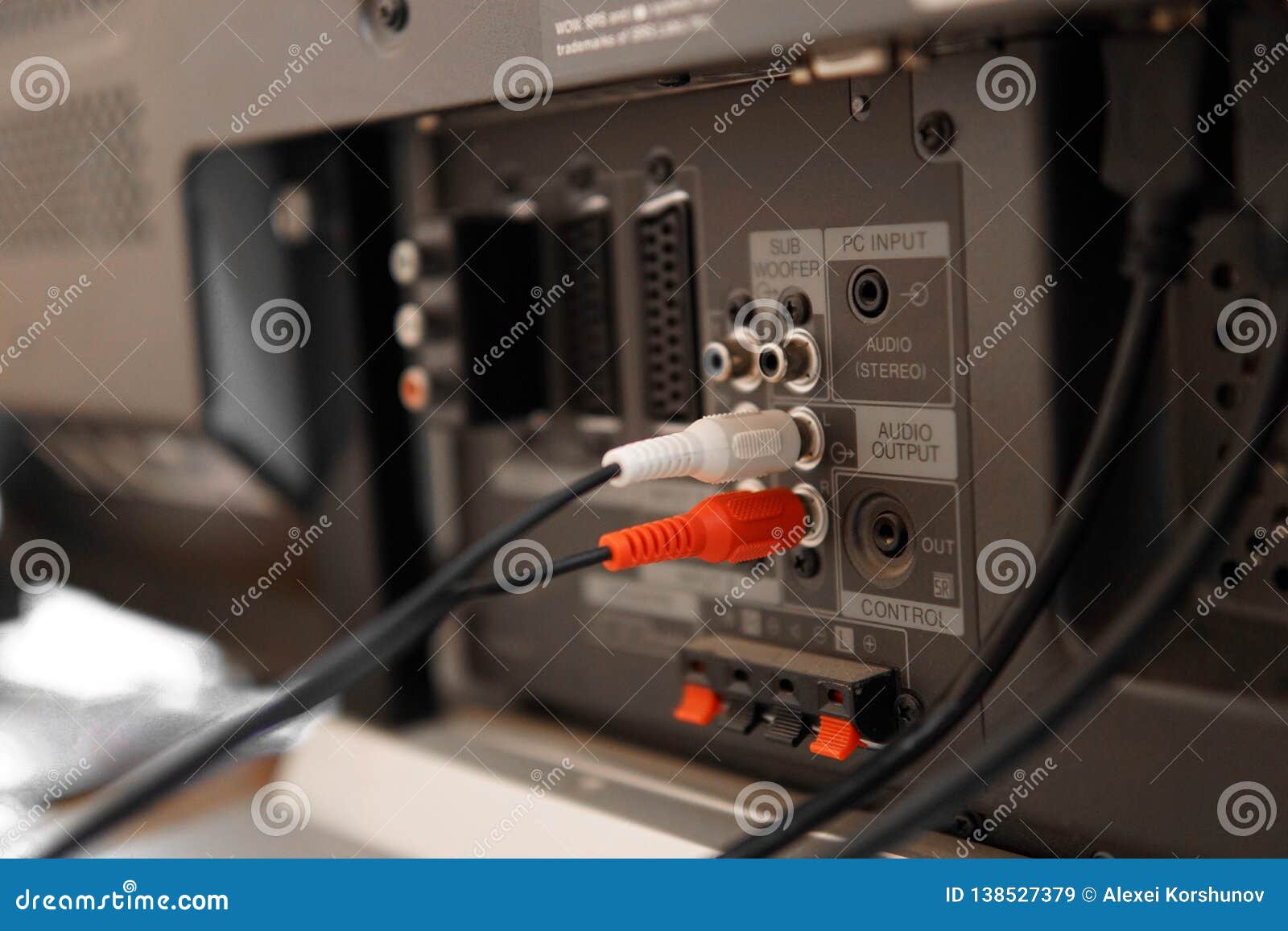Close Up of Rear End of Music Amplifier Stock Image - Image of music ...