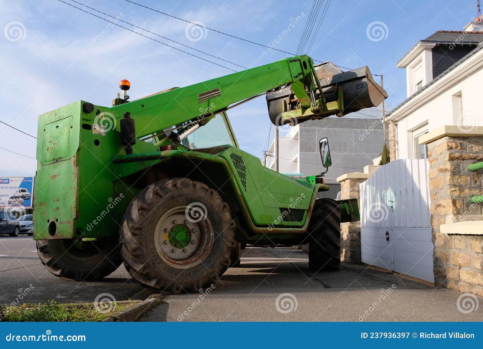 Telescopic Backhoe Loader on a Construction Site Editorial Photography ...