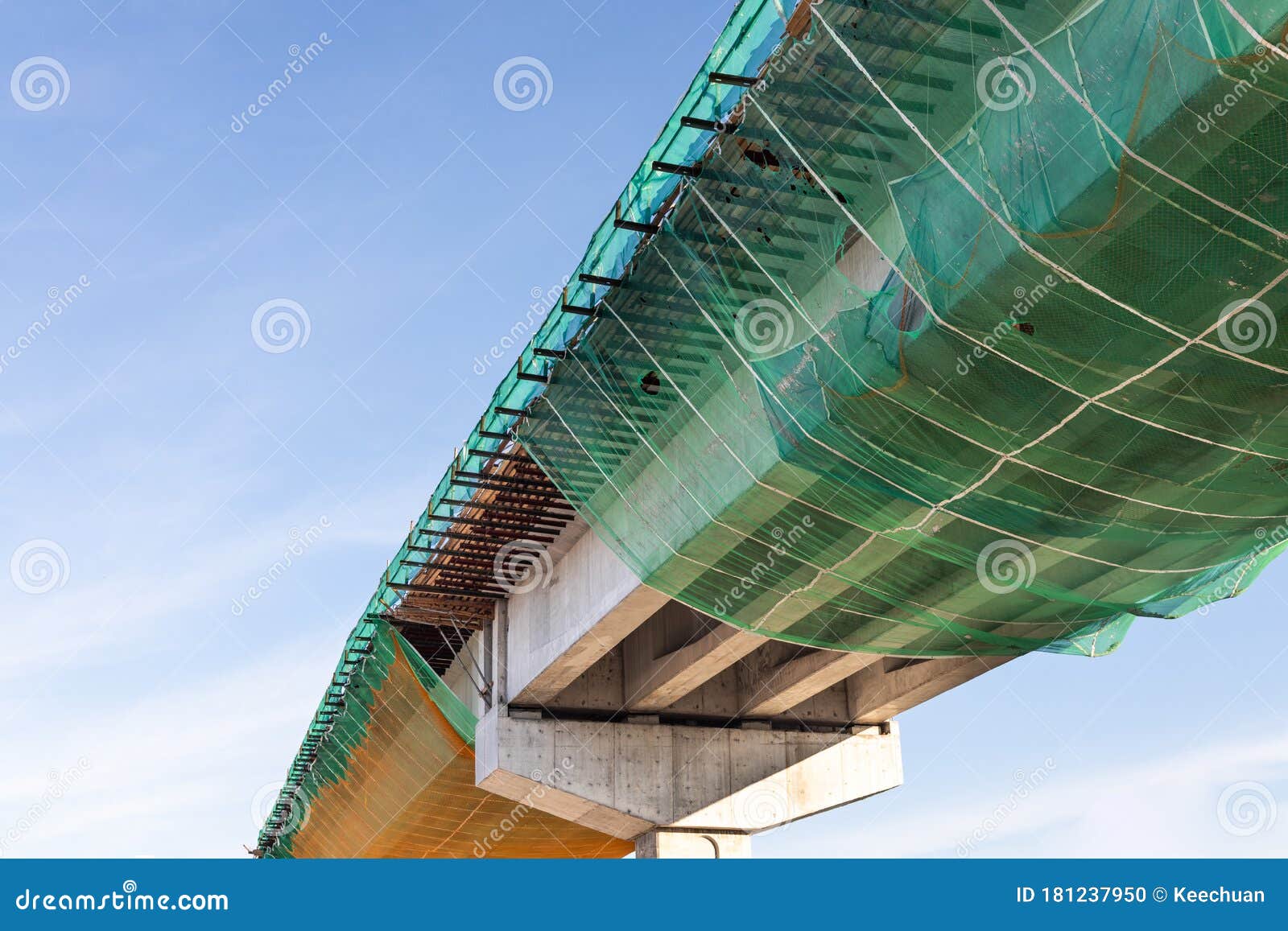 Close-up of Construction of Mass Rail Transit Infrastructure in ...