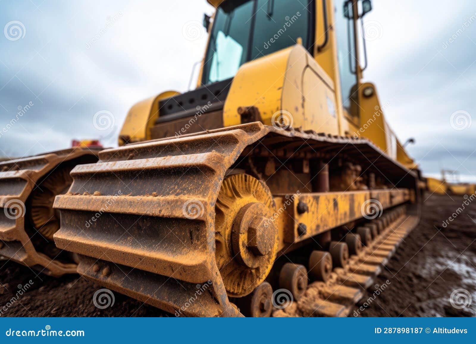Close-up of Construction Site Bulldozer S Blade, Ready To Begin Work ...