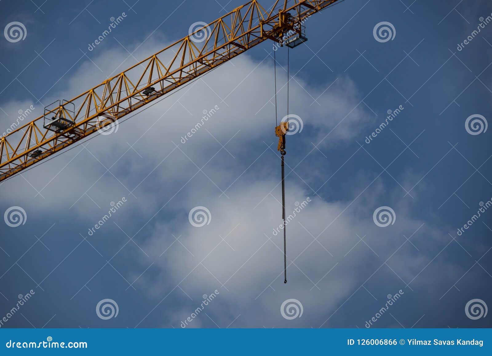 Close Up Construction Tower Crane Stock Photo - Image of construction ...