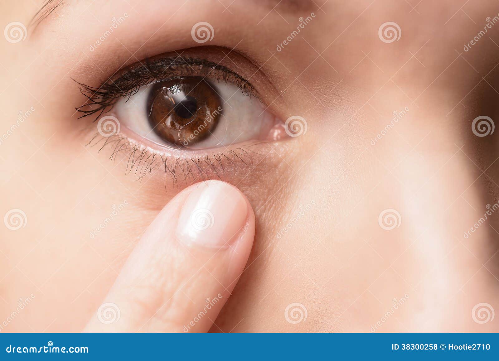 Close Up of a Contact Lens in an Eye Stock Photo - Image of convex ...