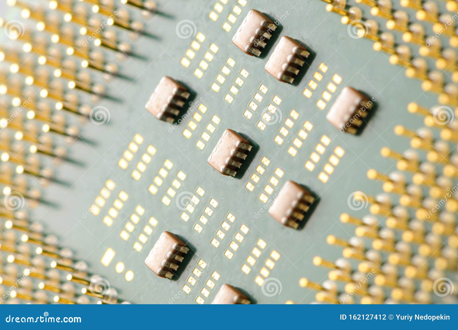 Close-up Contacts on the Chip Under CPU Stock Photo - Image of circuit ...