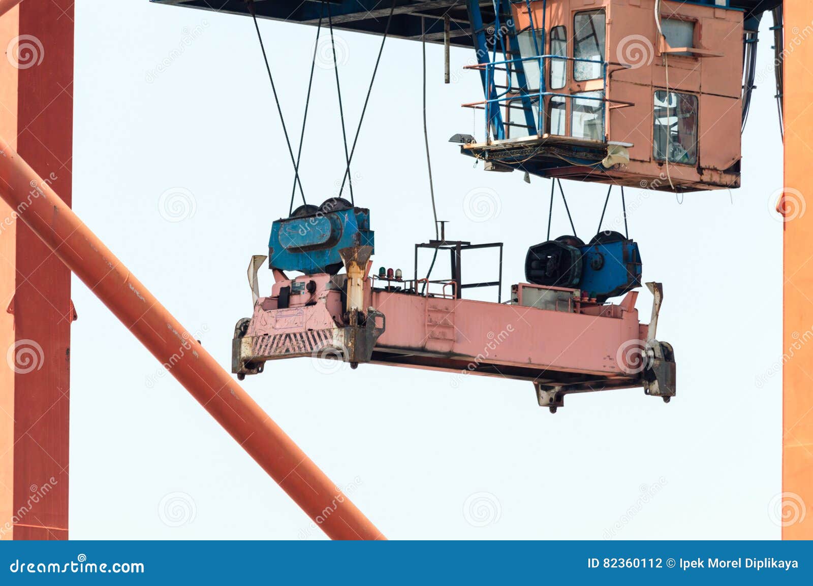Close Up of a Container Lifting Equipment Stock Photo - Image of heavy ...