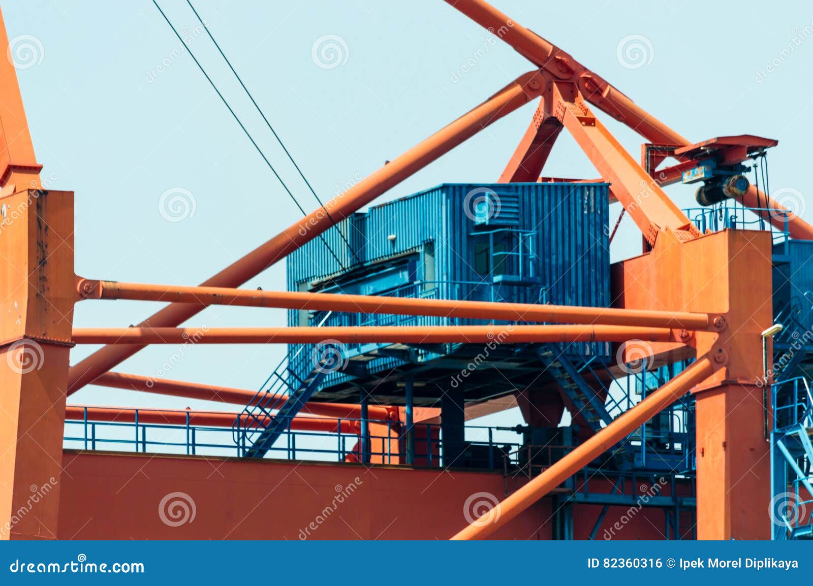 Close Up of a Container Lifting Equipment Stock Photo - Image of cargo ...