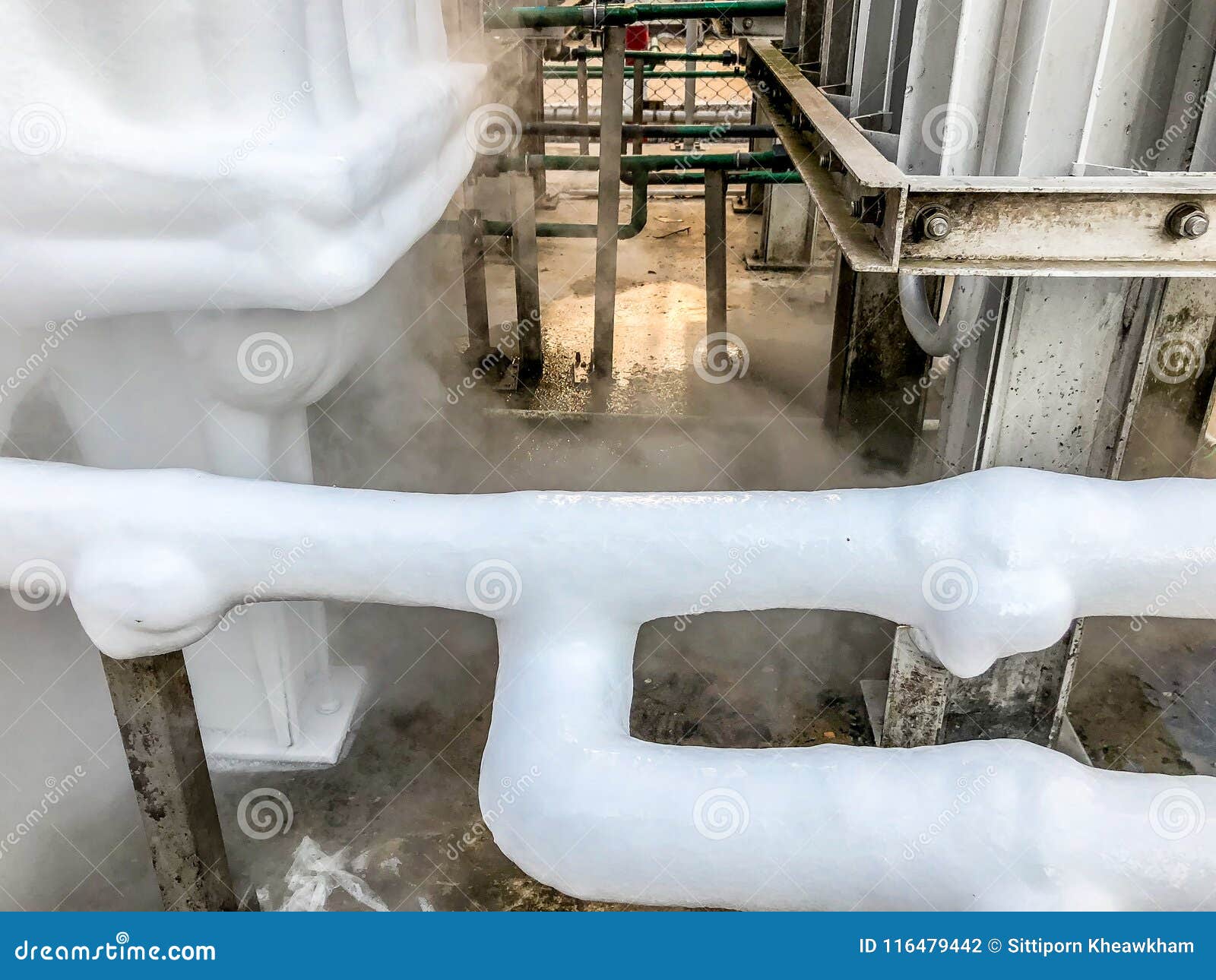 Close Up of Container with Liquid Nitrogen Stock Photo - Image of ...