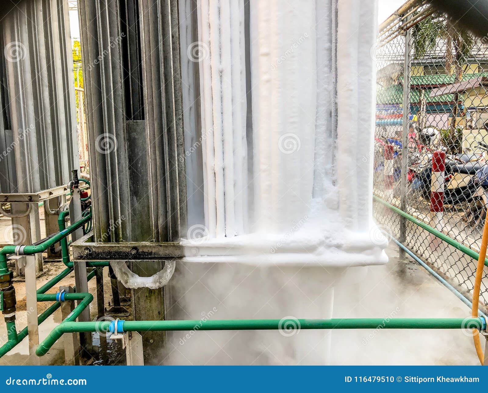 Close Up of Container with Liquid Nitrogen Stock Photo - Image of ...