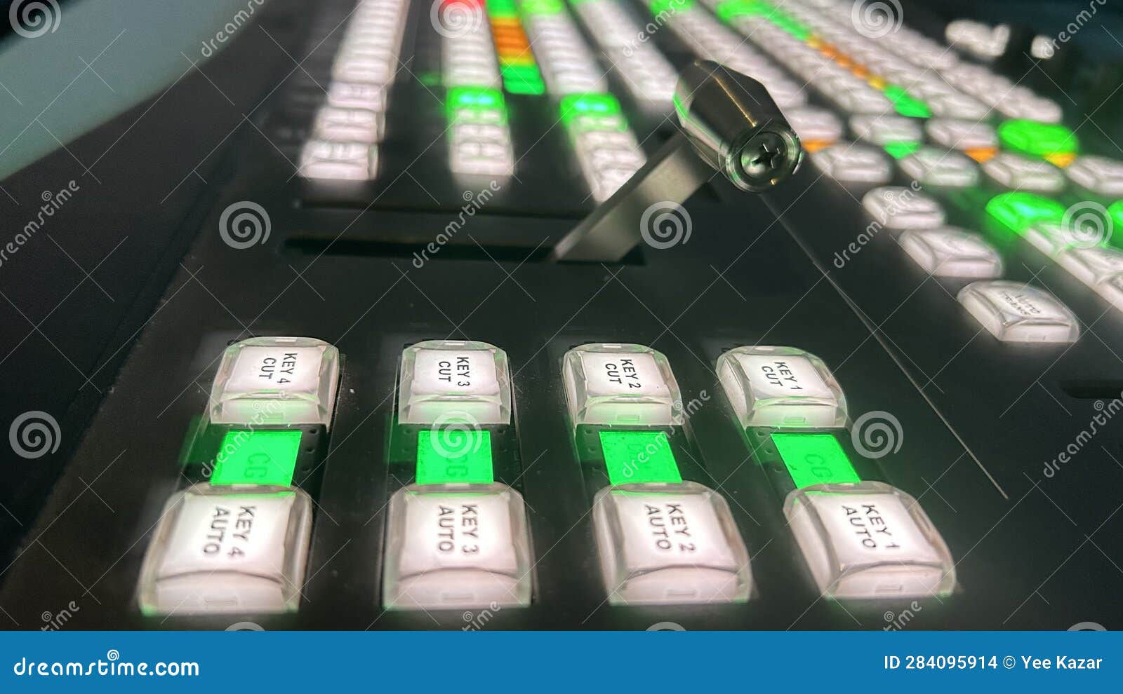 Close Up of a Control Panel in an Audio Recording Studio. Selective ...