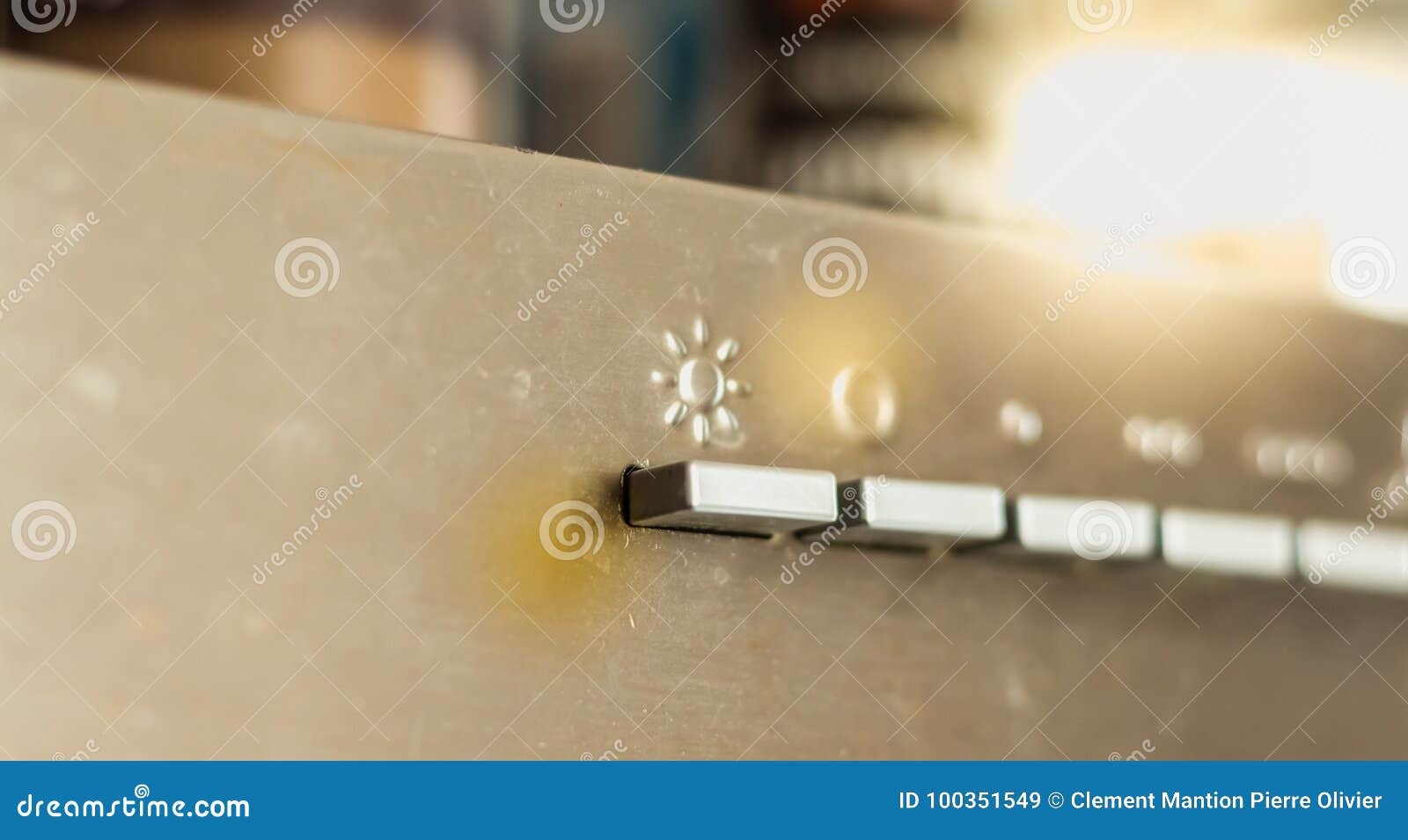 Close Up on the Control Panel of an Extractor Hood Stock Image - Image ...